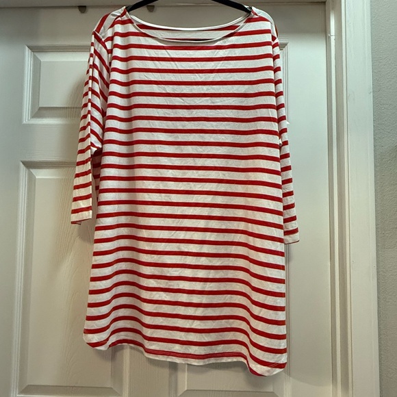 Ava & Viv | Tops | Nwt Ava Viv Red And White Striped Shirt | Poshmark